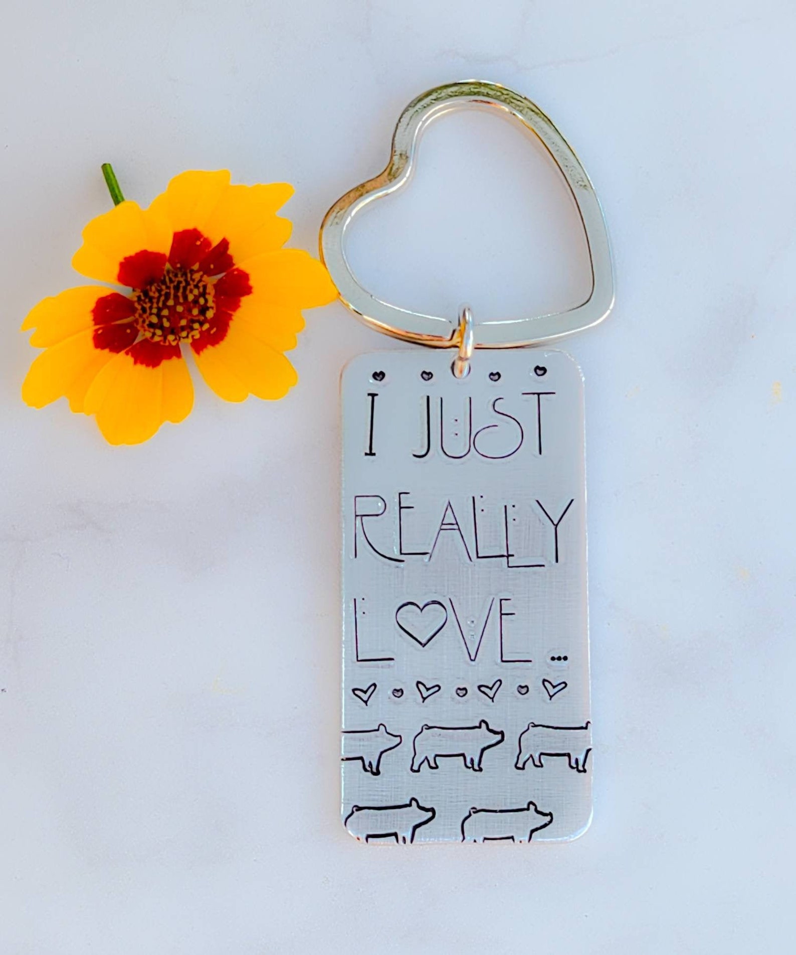 Pig Keychain Funny Farm Keychains Farm Quotes Unique Gift - Etsy