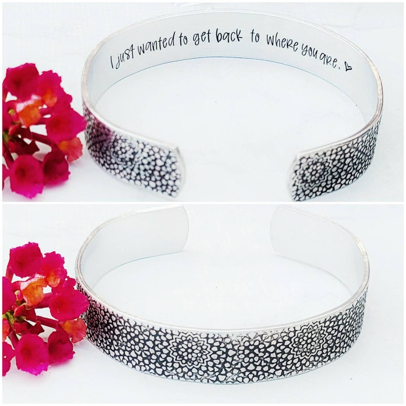 Hidden Message Cuff Quote Cuff Custom Message Secret Quote - Etsy