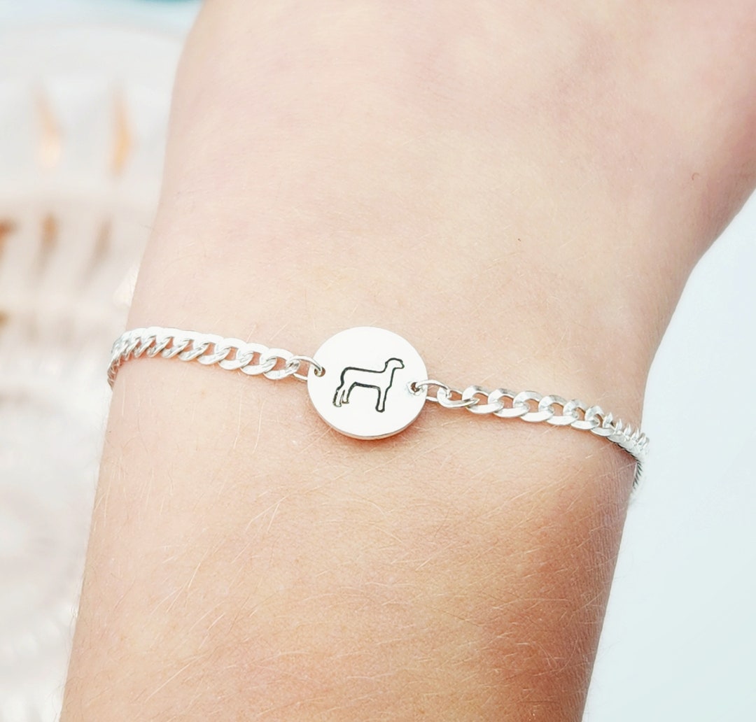 Farm Animal Curb Chain Anklet or Bracelet, Cow Bracelet, Chicken Lamb ...