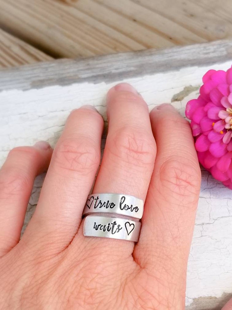 True Love Waits Purity Ring Christian Ring Personalized - Etsy