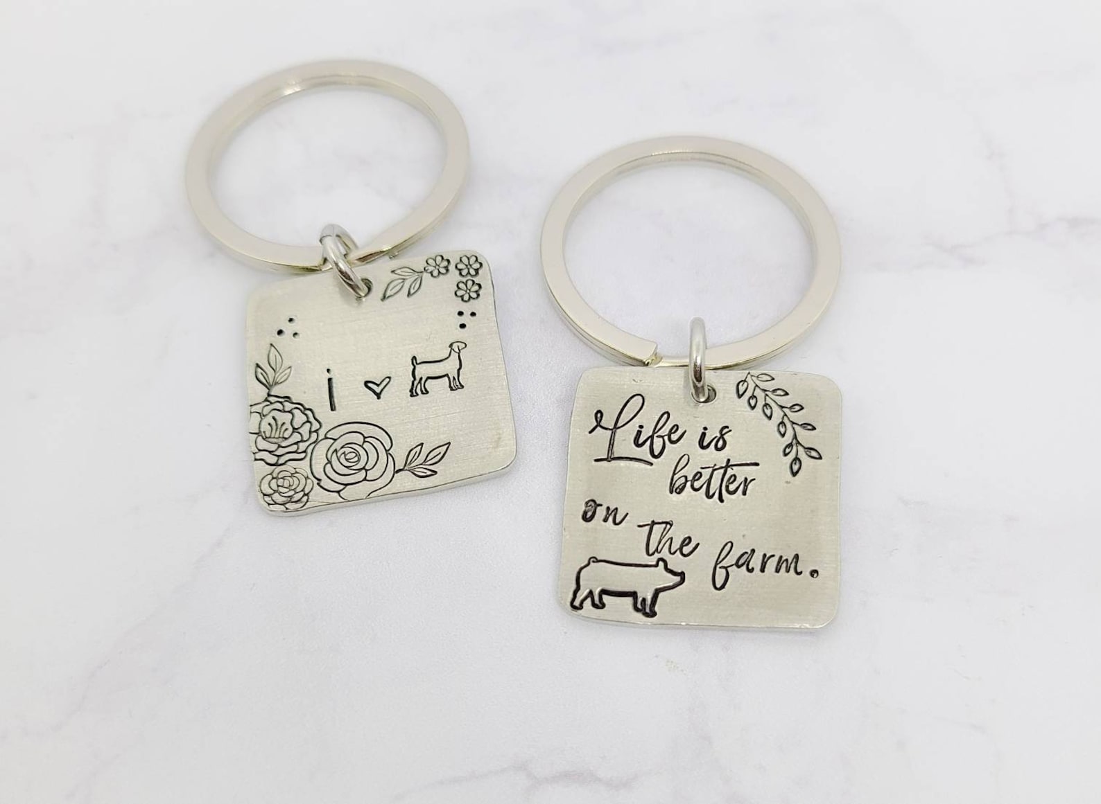 Life is Better on the Farm Keychain Coffee Then Cows Farmers - Etsy