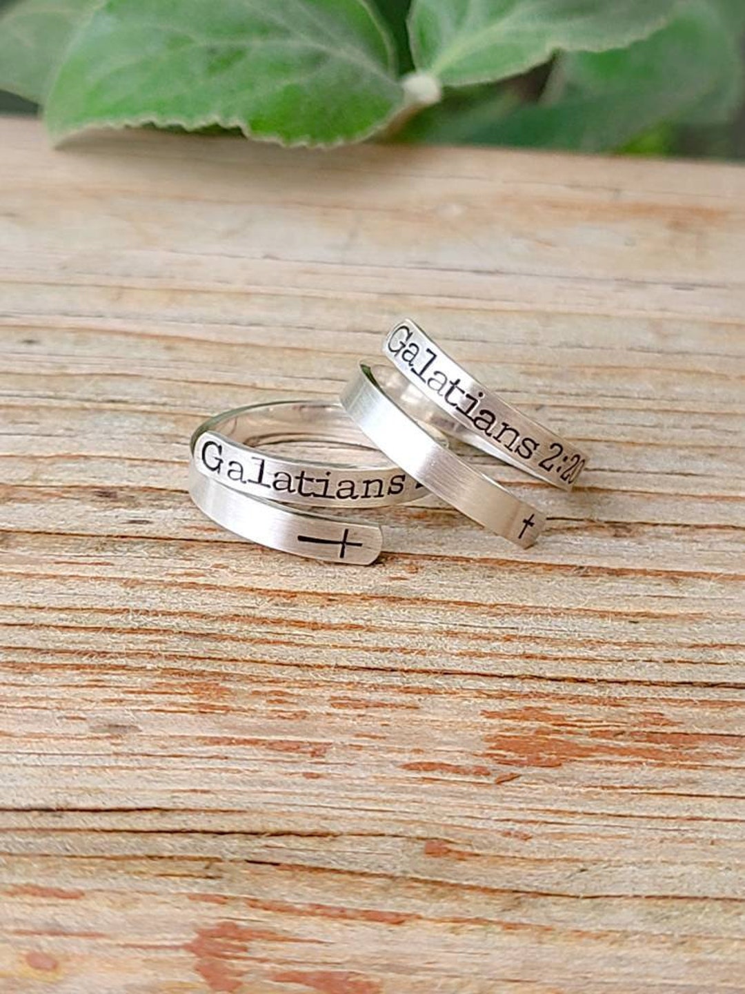 Personalized Bible Verse Wrap Ring, Silver Minimalist Wrap Ring, Custom ...