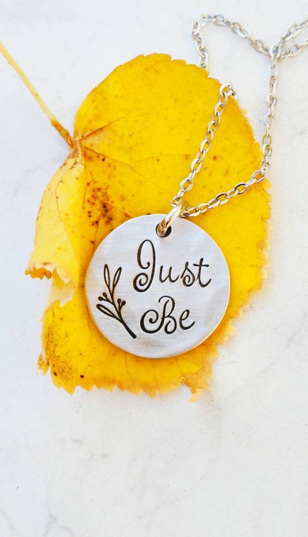Just Be Necklace, Be in the Moment Necklace, Live Necklace, Strength ...