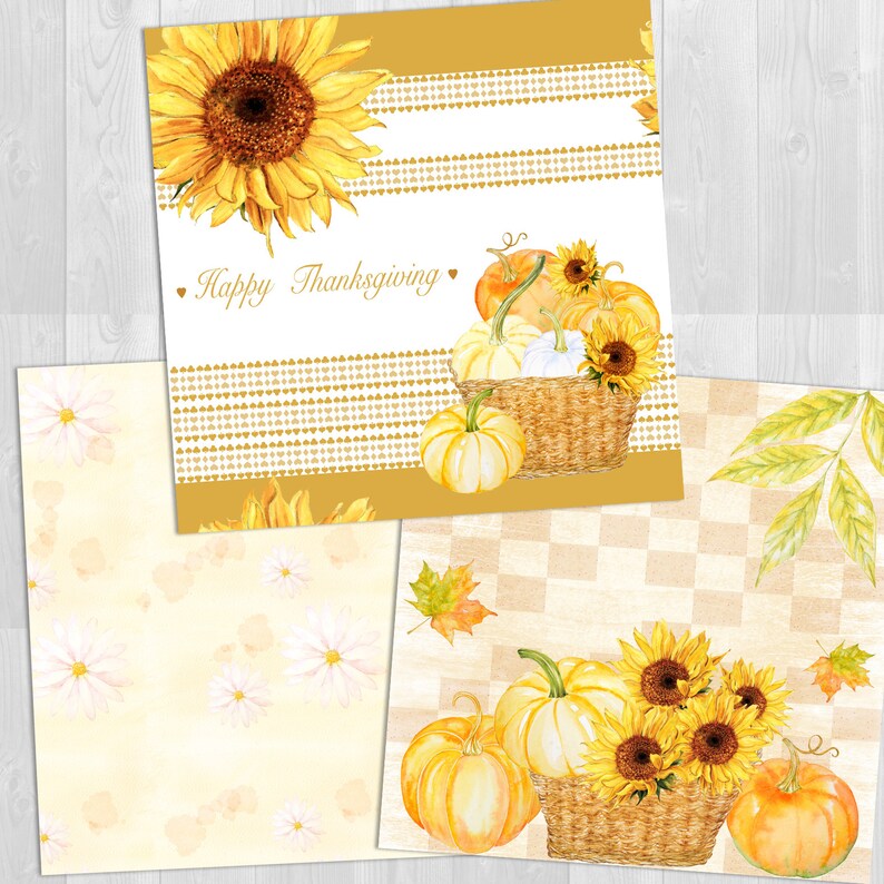 Autumn Paper Pack Thanksgiving Digital Paper Fall | Etsy