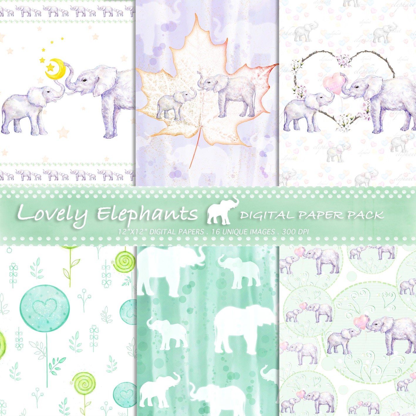 Craft Supplies & Tools Drawing & Drafting Visual Arts Baby Elephant ...