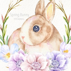 Easter Chick and Duck Clipart, Watercolor Little Animal, Floral Spring ...