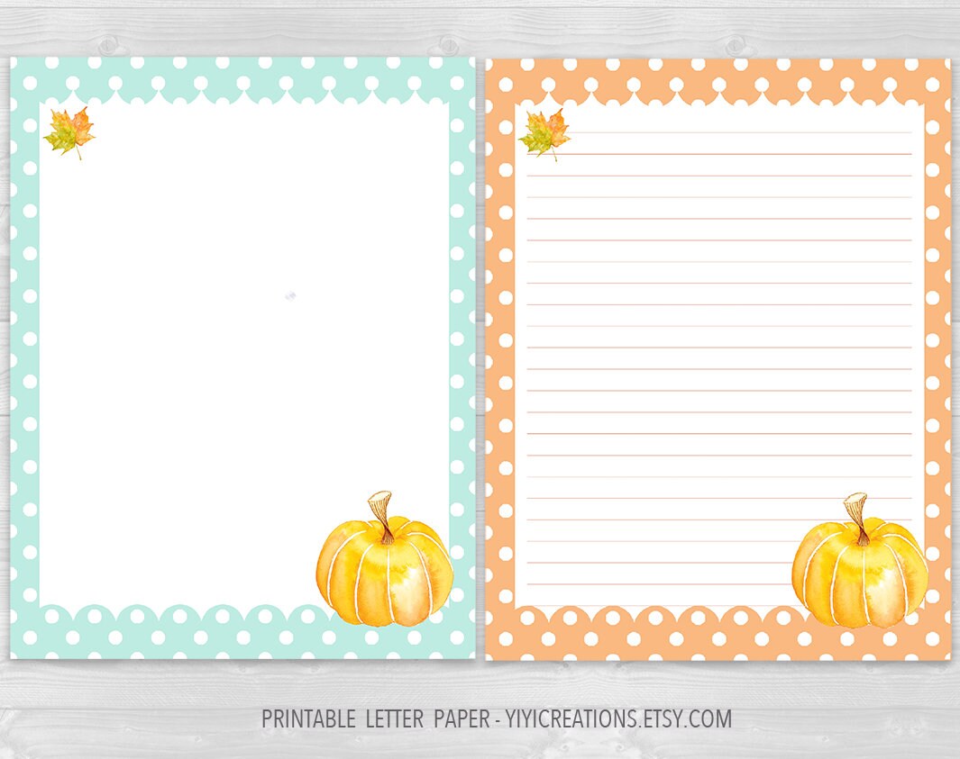 Cute Printable Writing Paper Set of 20, Polka Dots Stationery Download ...
