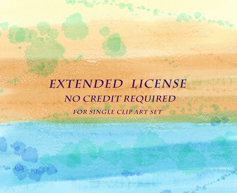 EXTENDED LICENSE No Credit Required/ for Single Clip Art Set ...
