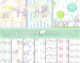 Baby Animal Train Digital Paper Pack - Etsy