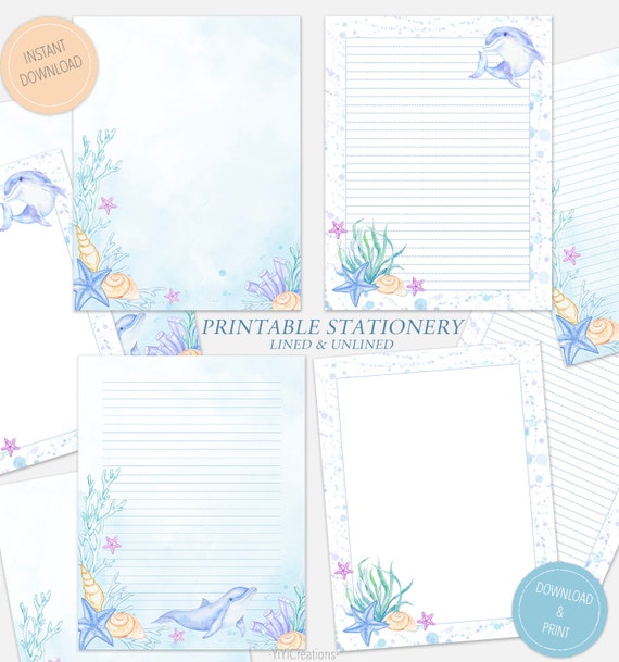 Ocean Stationery Printable