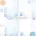 Blue Ocean Printable Writing Paper Set of 8, Cute Dolphin Stationery ...