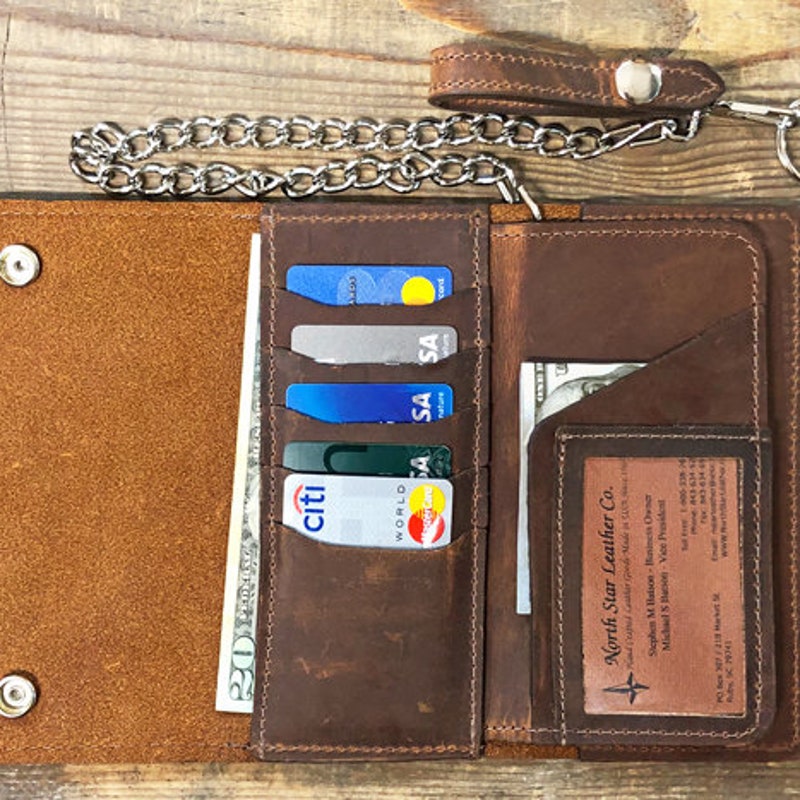 Leather Biker Wallet - Etsy