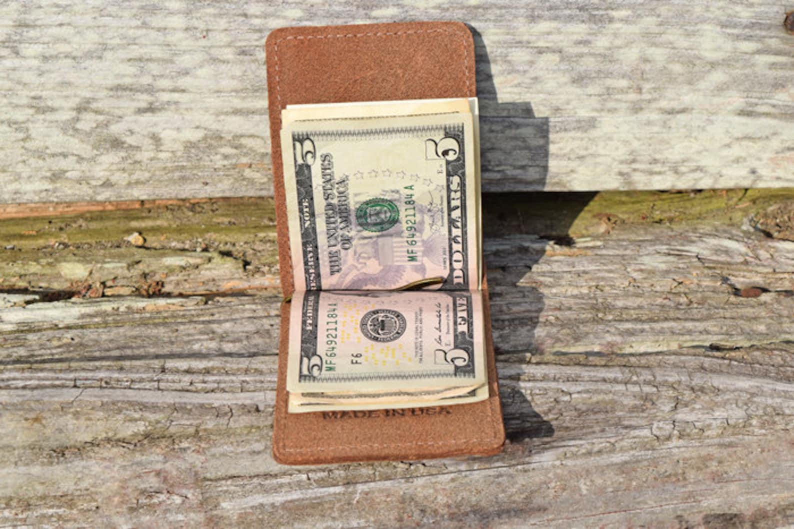 Horween Leather Money Clip Wallet, Minimalist Wallet, Horween Wallet ...