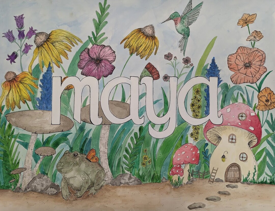 Custom Name Paintings, Hand Painted, Baby Name Painting, Nursery ...