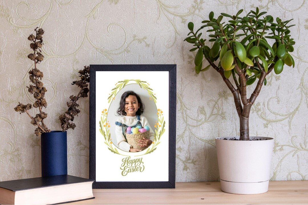Easter Egg Digital Photo Frame Template (digital Download for Cards ...