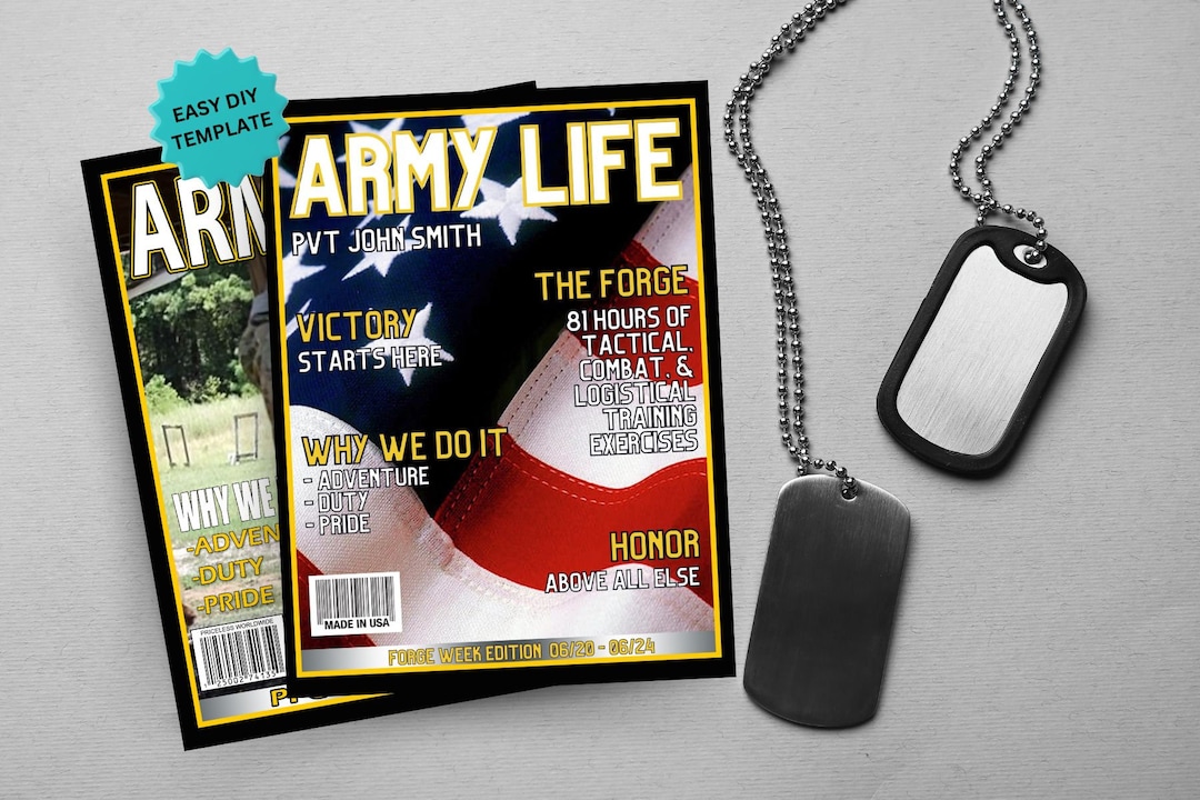 Army Forge DIY Editable Printable Magazine Cover for Forge Week ...