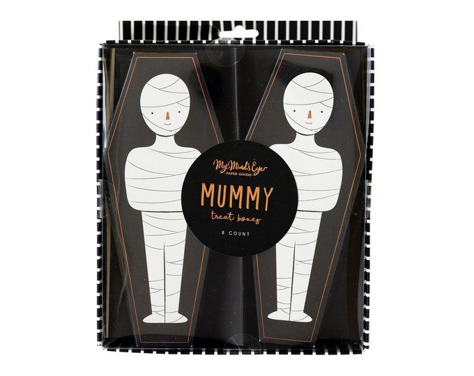 Mummy Coffin Shaped Treat Boxes 12ct, Halloween Birthday Party Favor ...