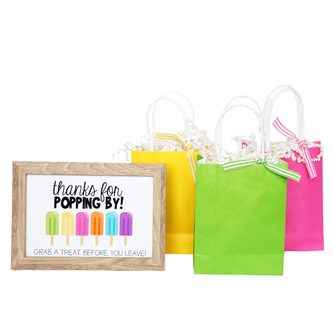 Popsicle Party Signs 4x6 Signs Popsicle Birthday Pool Party Rainbow ...