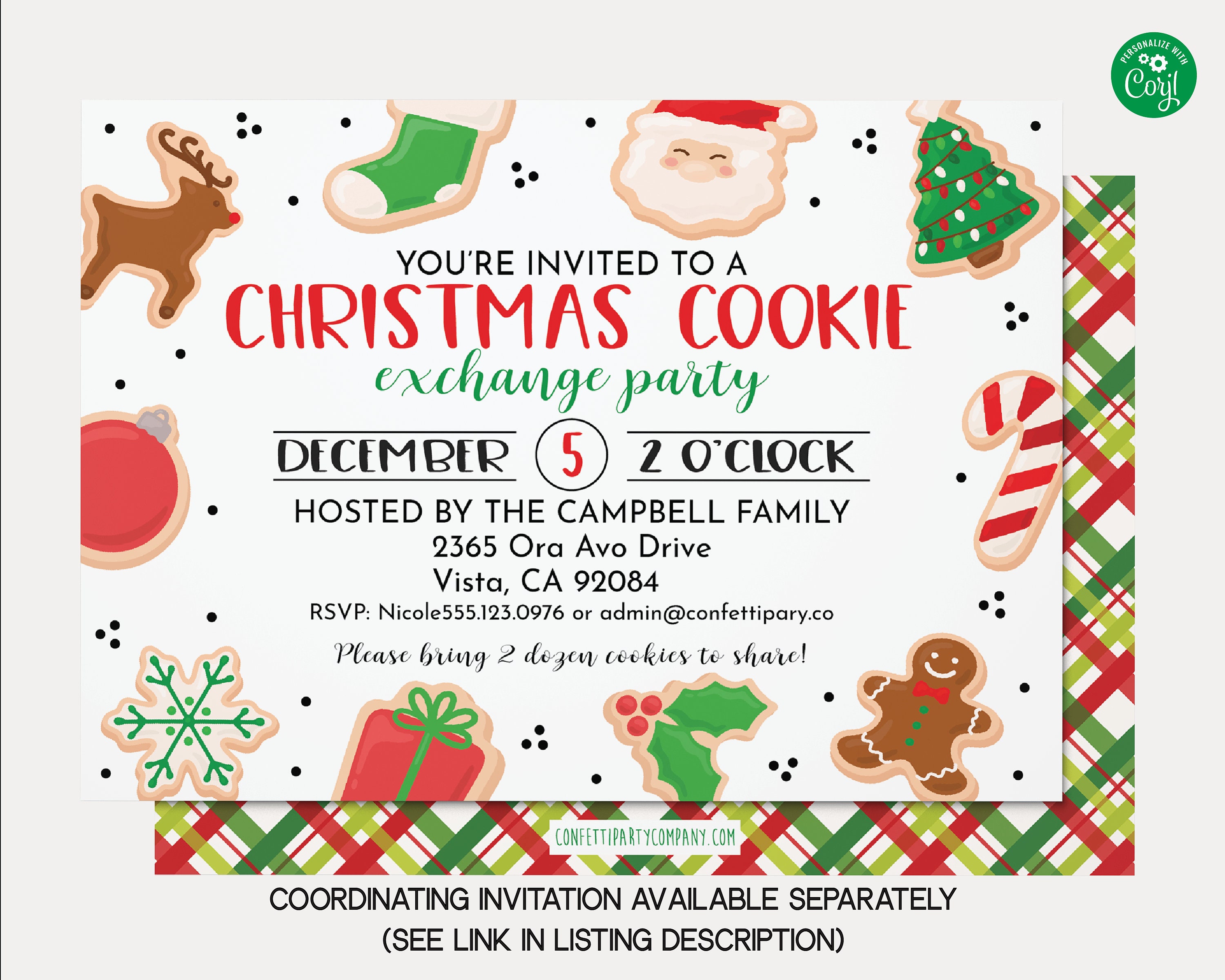 Cookie Exchange Sign Cookie Swap Party Decor Cookie Exchange | Etsy