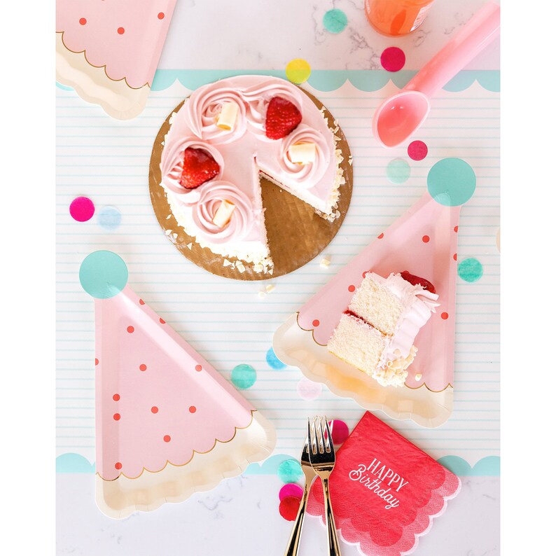 Pink Happy Birthday Pennant Cake Toppers Happy Birthday - Etsy