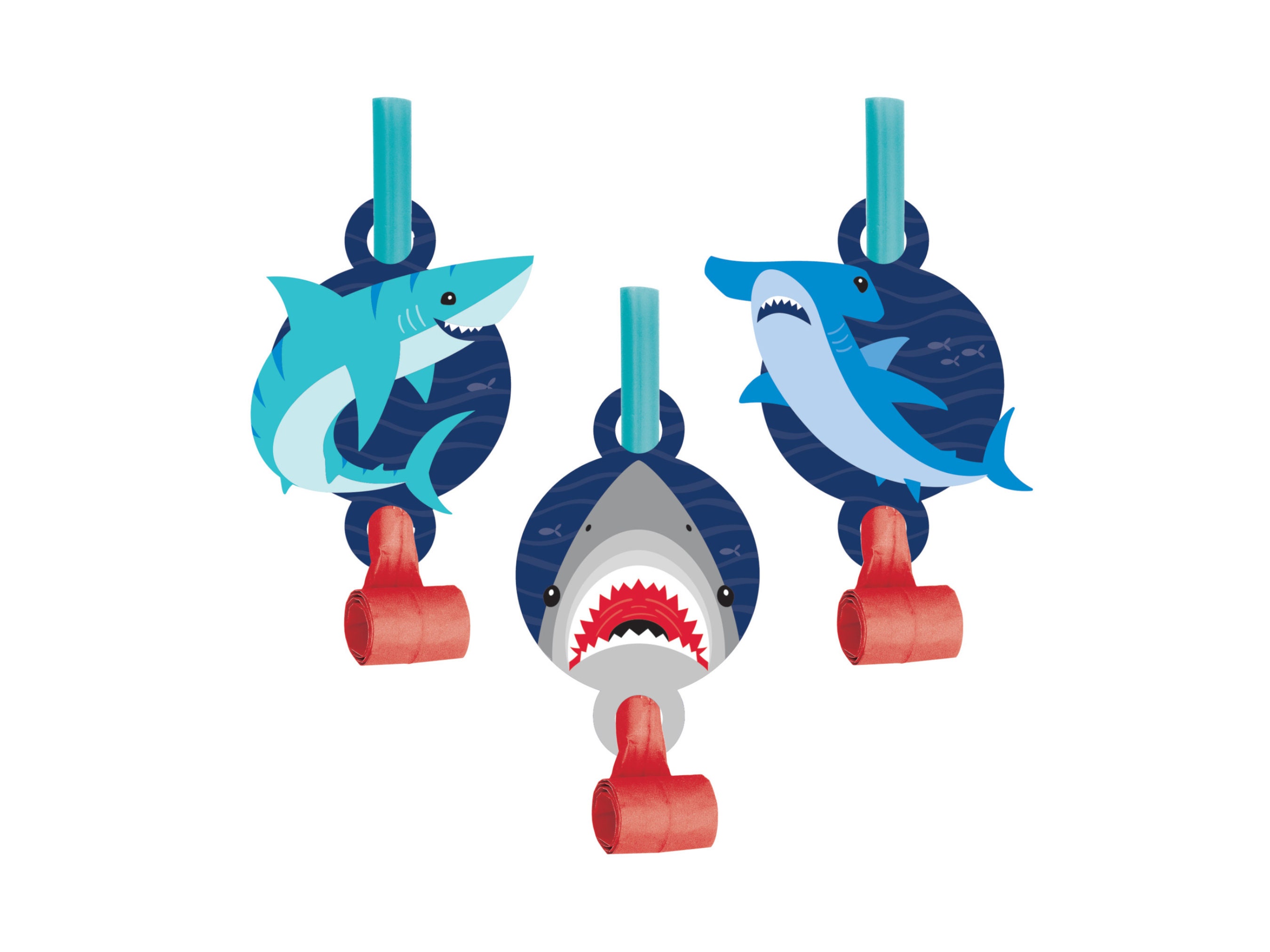 Shark Party Plates, 8 Shark Plates, Shark Attack Plates, Shark Birthday ...
