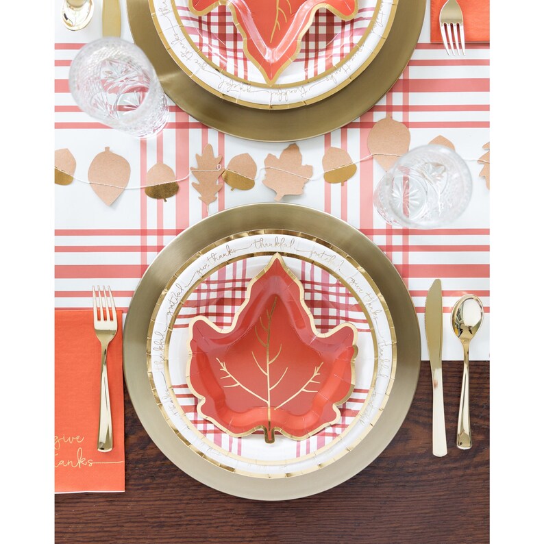 Maple Leaf Shaped Plates 8ct, Fall Paper Plate, Thanksgiving Dessert ...