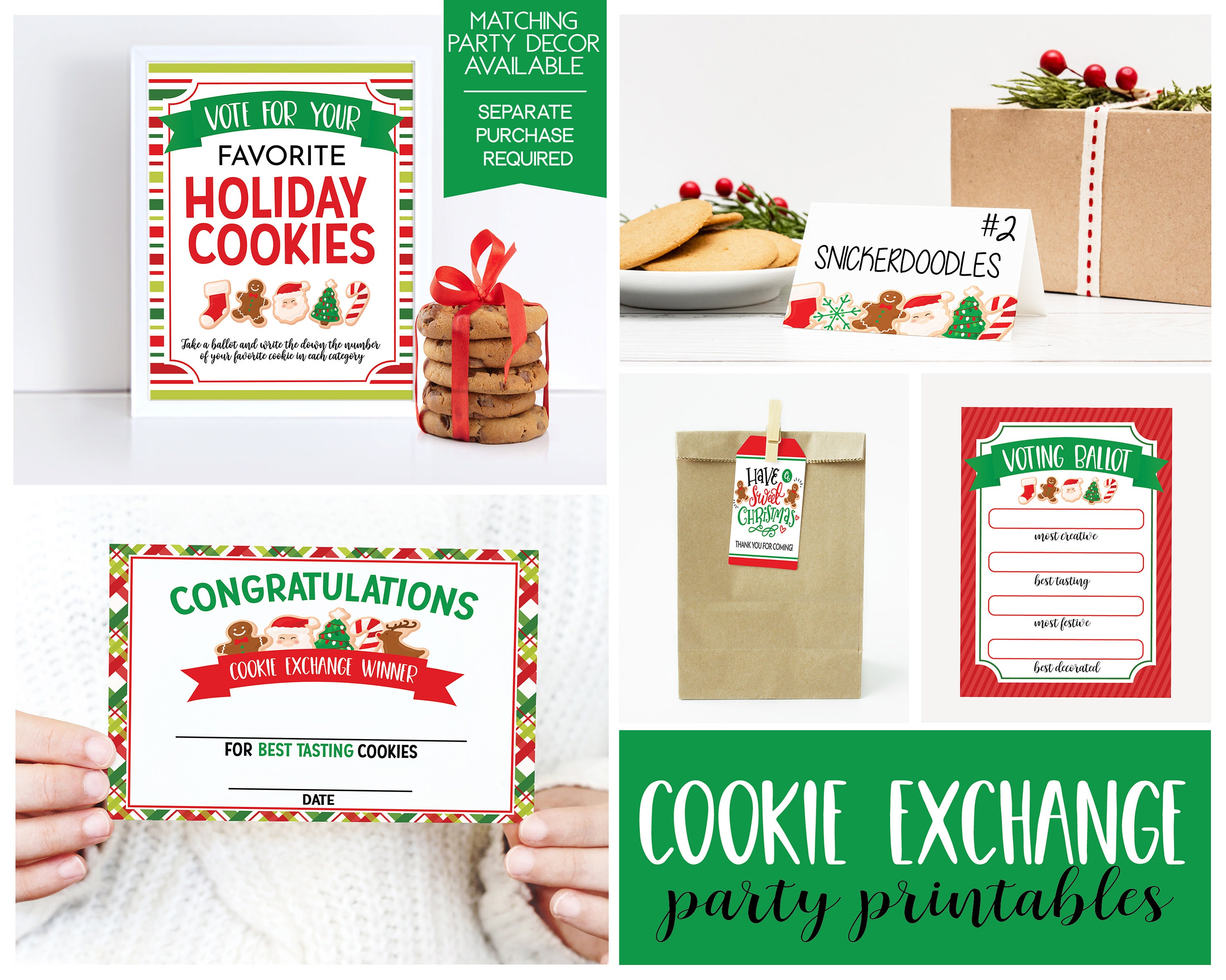 Cookie Exchange Sign Cookie Swap Party Decor Cookie Exchange - Etsy