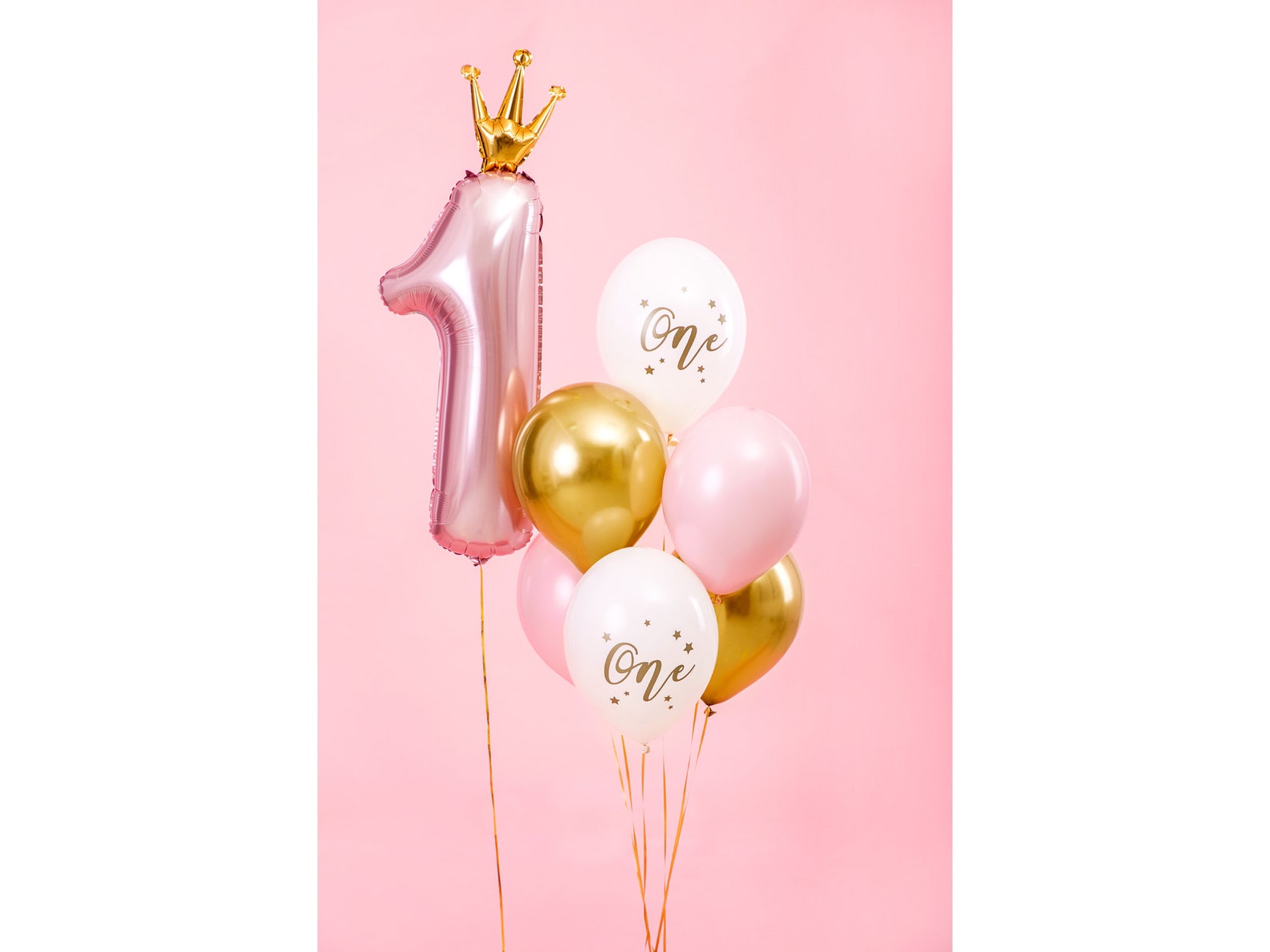 Pink Number "1" Balloon 35.5", 1st Birthday Balloon, Princess Party ...