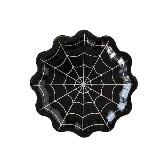 Spiderweb Shaped Plates 8ct Spider Plates Cobweb Plates - Etsy