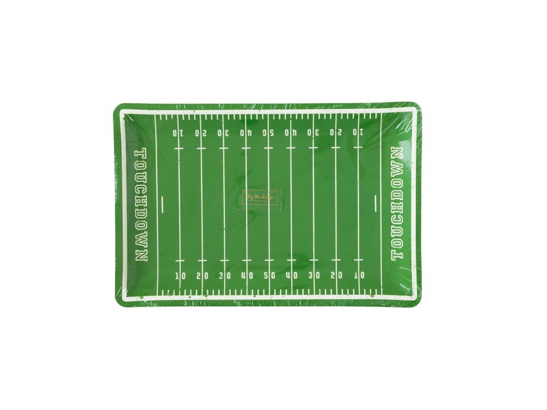 Football Field Plates 8ct, Football Plates, Football Birthday Party ...
