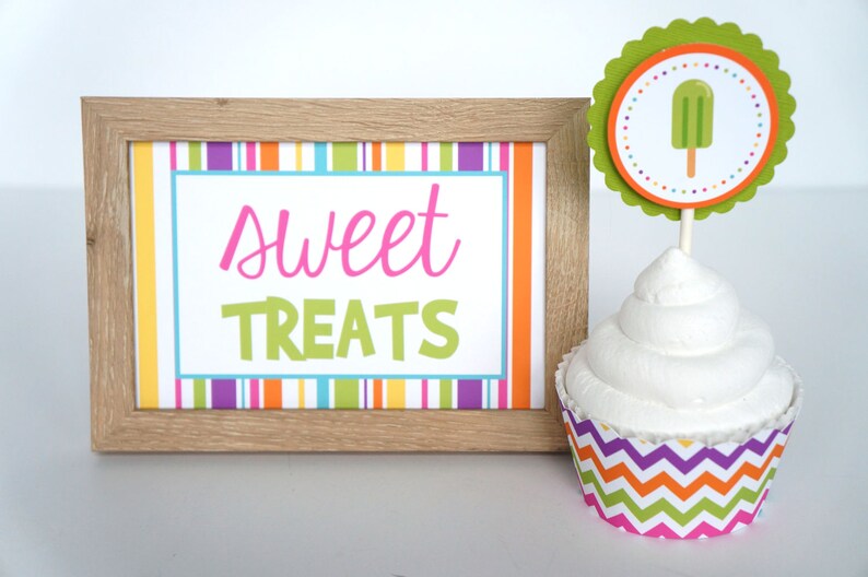 Popsicle Party Signs 4x6 Signs Popsicle Birthday Pool - Etsy