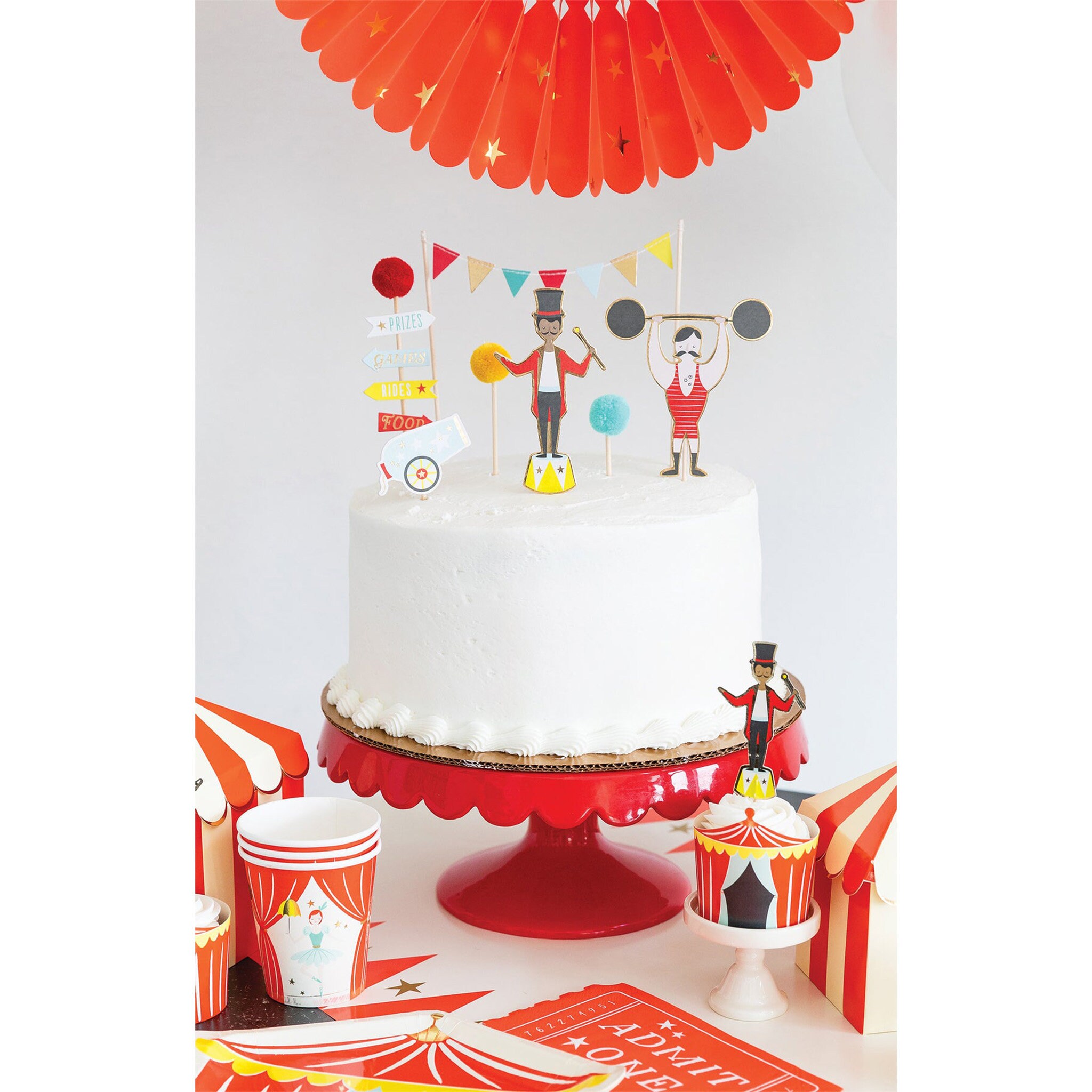 Carnival Cake Topper Set 7ct, Circus Cake Topper, Carnival Birthday ...