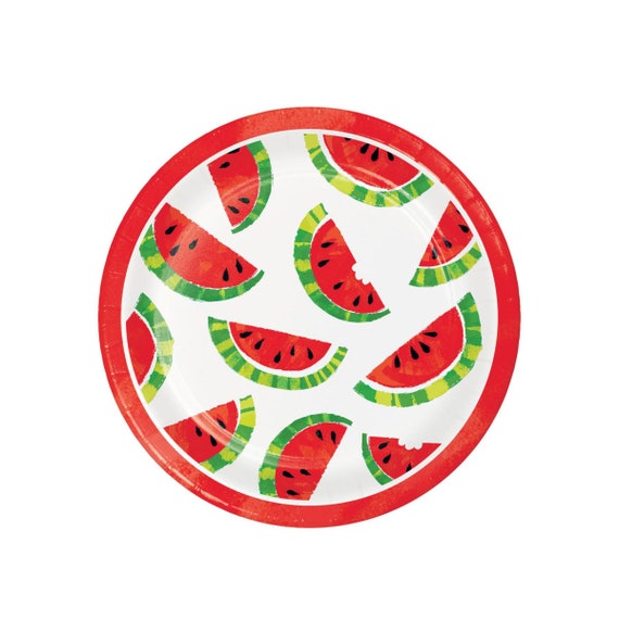 Watermelon Plates, Watermelon Dessert Plates, Watermelon Tableware ...