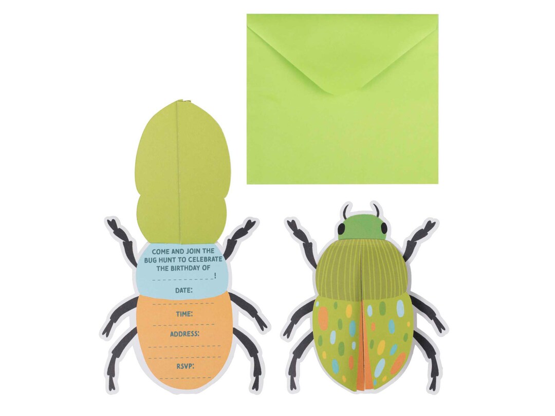 Bug Birthday Party Invitations 5ct, Insect Party Invitations ...