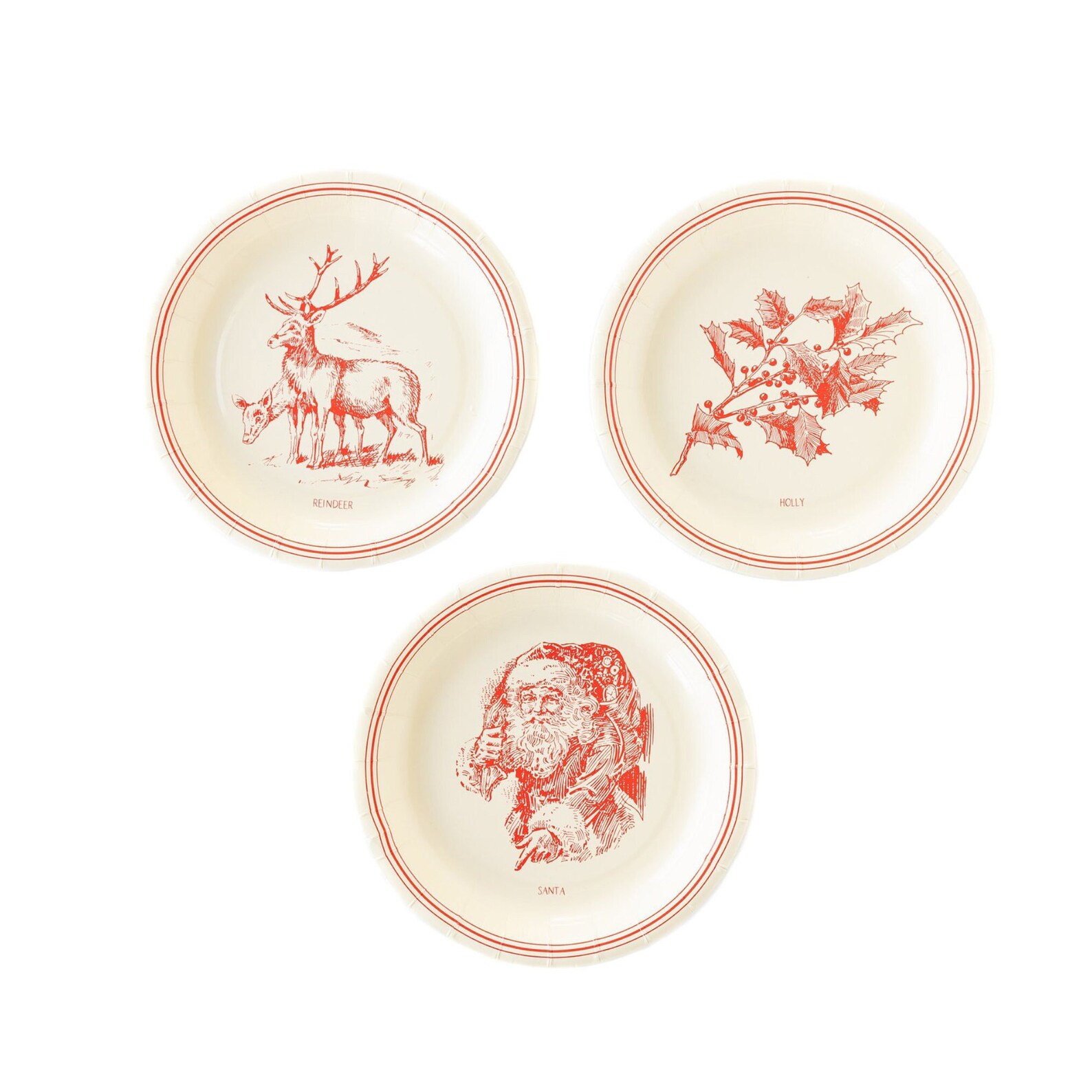 Red and White Christmas Paper Fans Party Fans Holiday Photo | Etsy