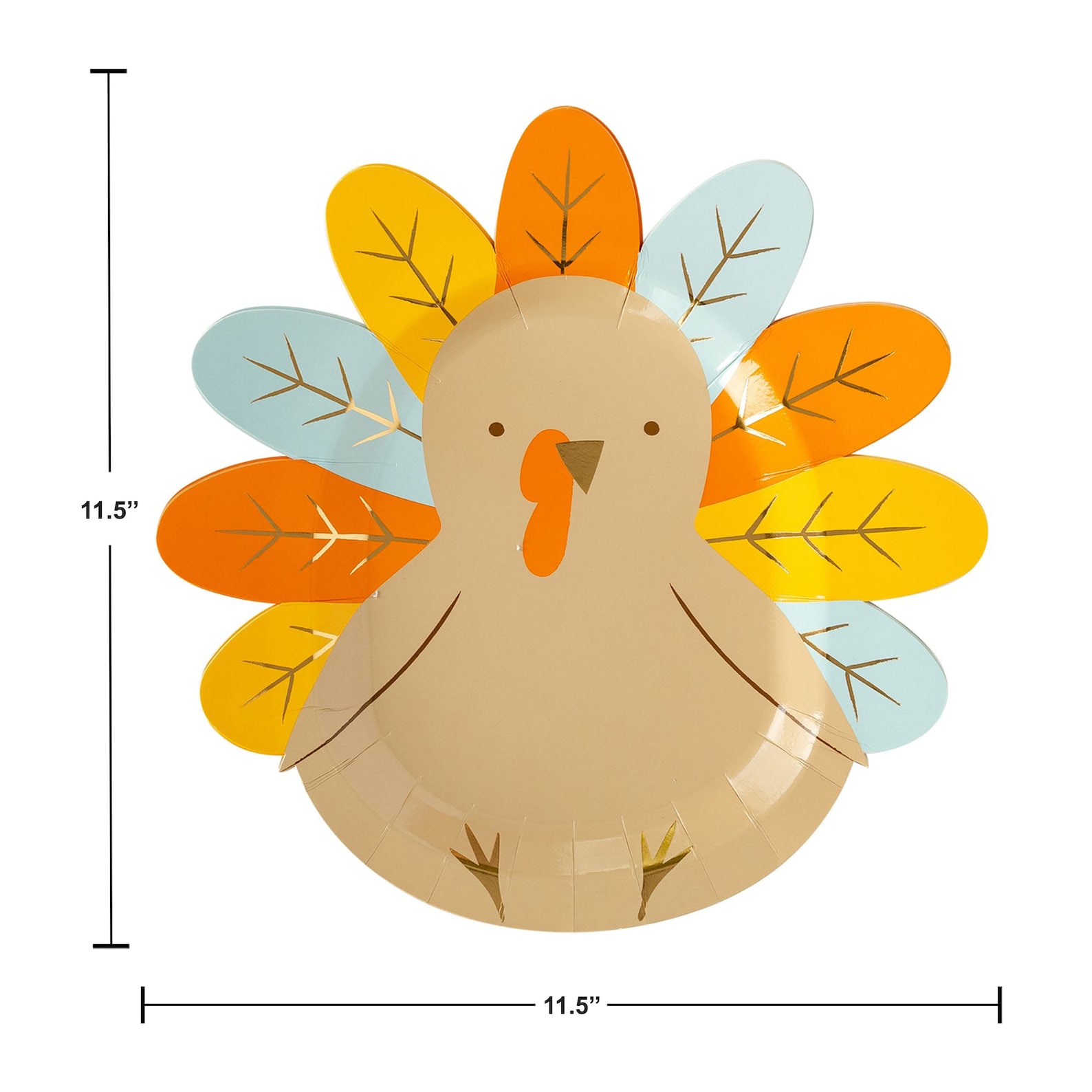 Turkey Shaped Plates 8ct Turkey Party Plates Thanksgiving - Etsy