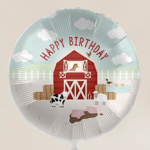 Farm Animal Happy Birthday Balloon 18in, Farm Balloons, Farm Animal ...
