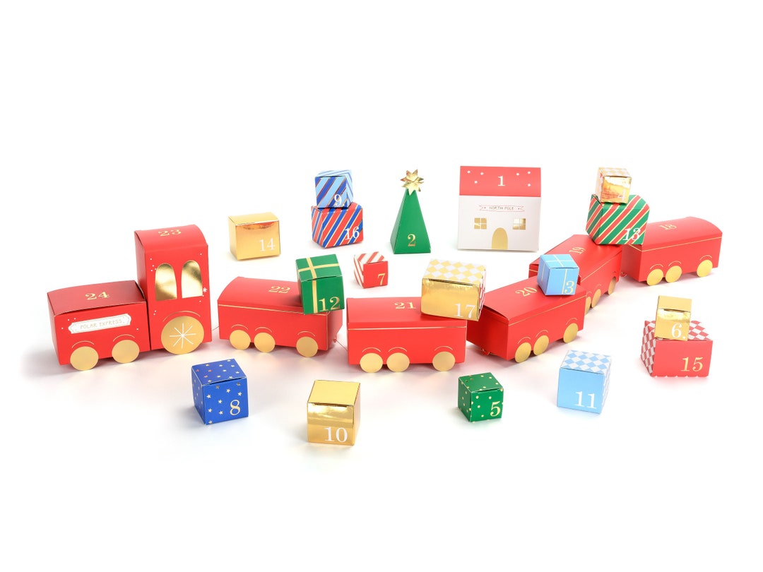 Christmas Train Advent Calendar for Kids, Countdown to Christmas ...