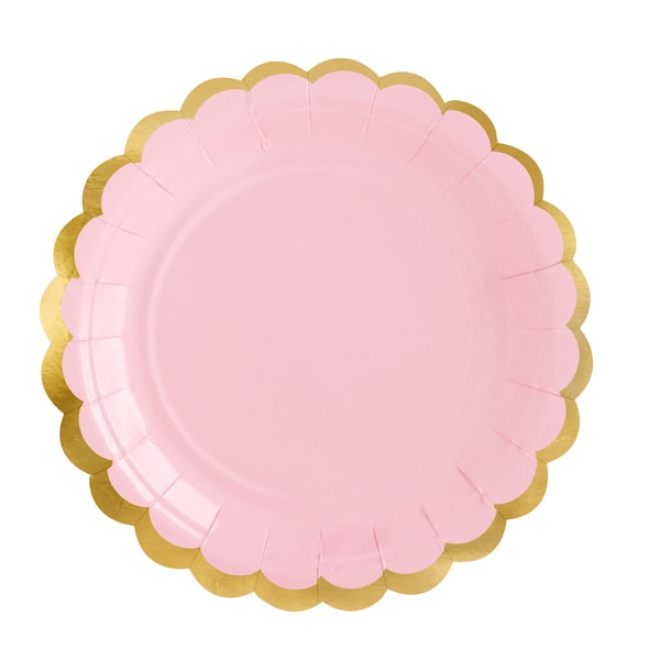 Pink Paper Plates - Etsy