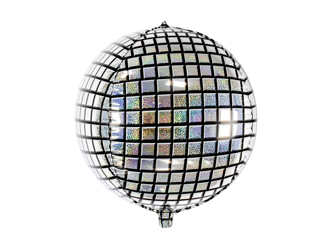 Silver Disco Ball Balloon 16in Disco Party Balloons 70s - Etsy