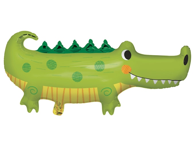 Alligator Shaped Balloon 36in, Alligator Birthday Balloons, Reptile ...