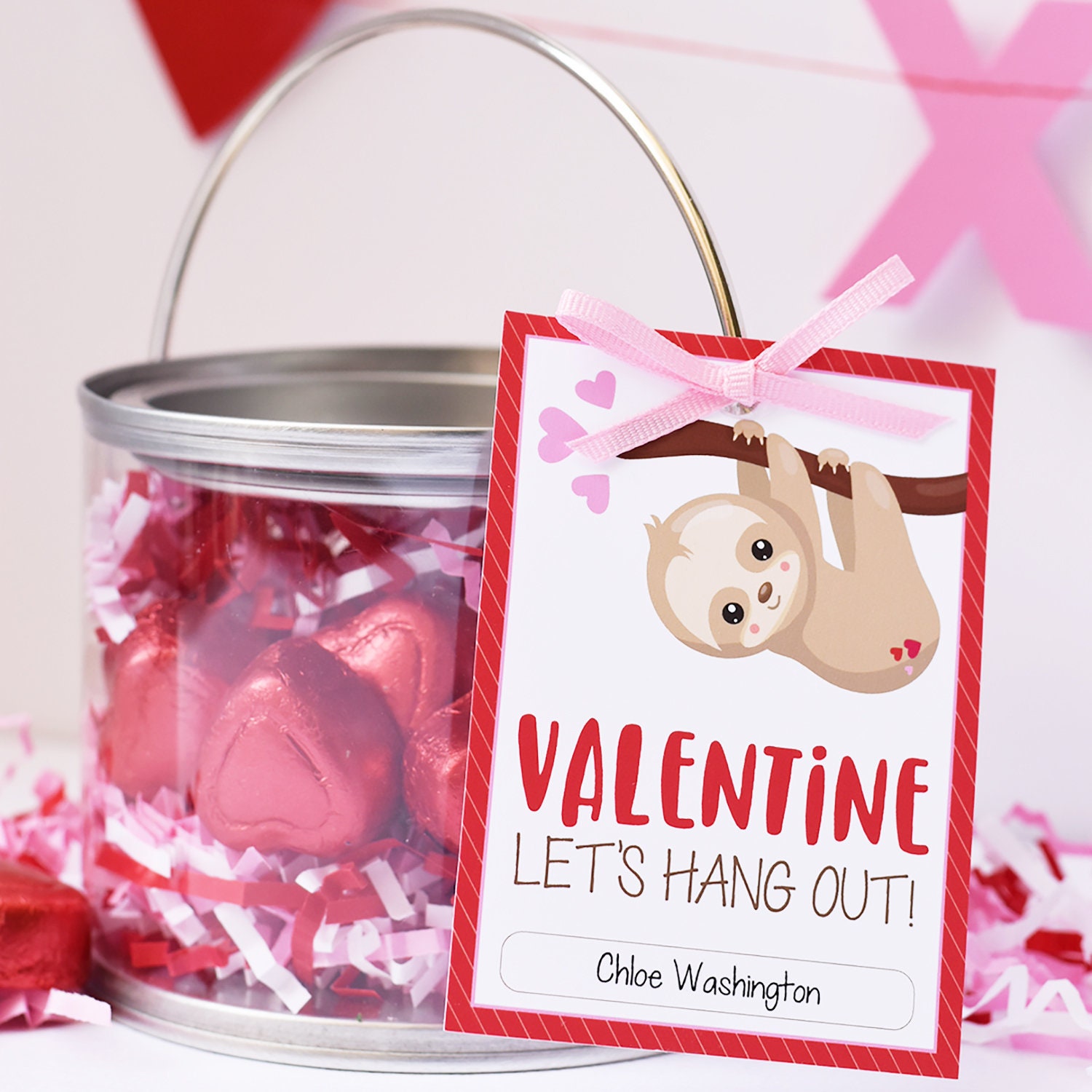 Sloth Valentine Printable Valentine Cards Sloth Valentine - Etsy