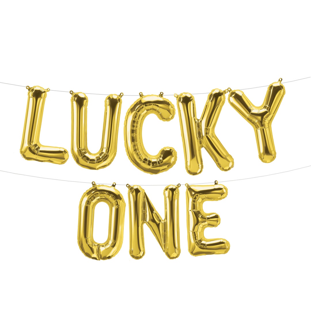 Luck One Birthday Balloon Banner, Lucky One Banner, St. Patrick's Day ...