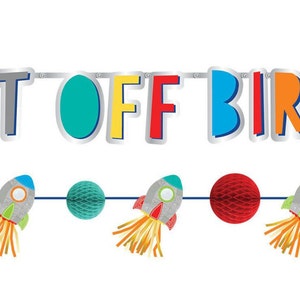 Space Birthday Banner, Space Banner, Space Birthday Decorations, Space ...