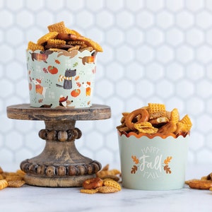 Fall Themed Cupcake Liners, Fall Baking Cups, Happy Fall Y'all Treat ...