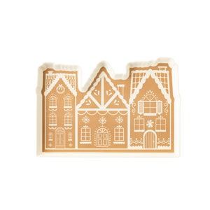 Gingerbread House Shaped Plates 8ct, Christmas Plates, Gingerbread ...