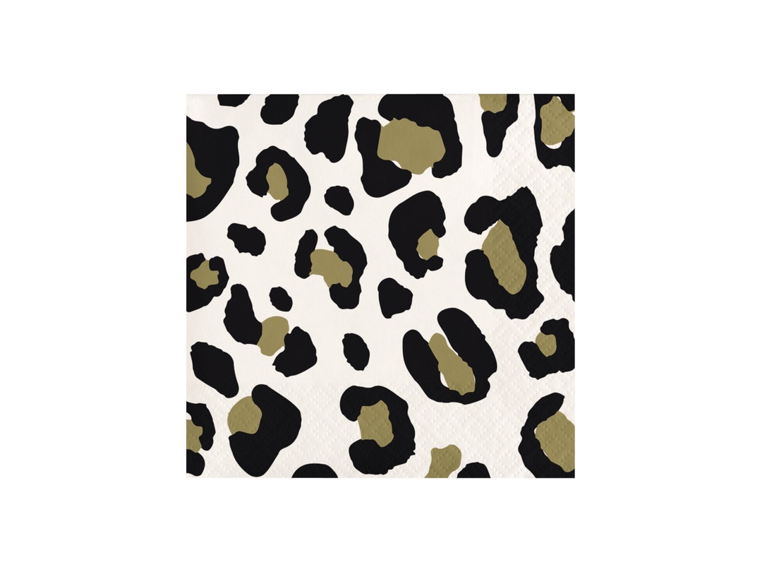 Leopard Print Cocktail Napkins Small Cheetah Print Napkins - Etsy