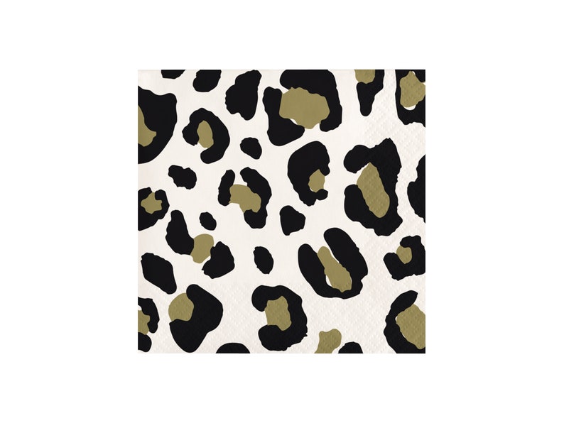 Leopard Print Cocktail Napkins Small Cheetah Print Napkins - Etsy