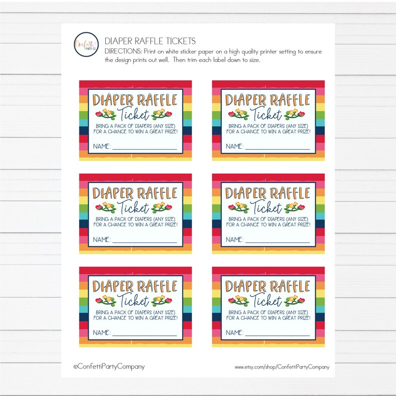 Fiesta Diaper Raffle Tickets Sign Mexican Fiesta Baby Shower | Etsy