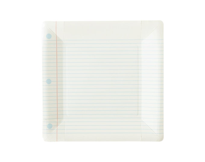 Back to School Notebook Shaped Plates 8ct, Back to School Plates, First ...